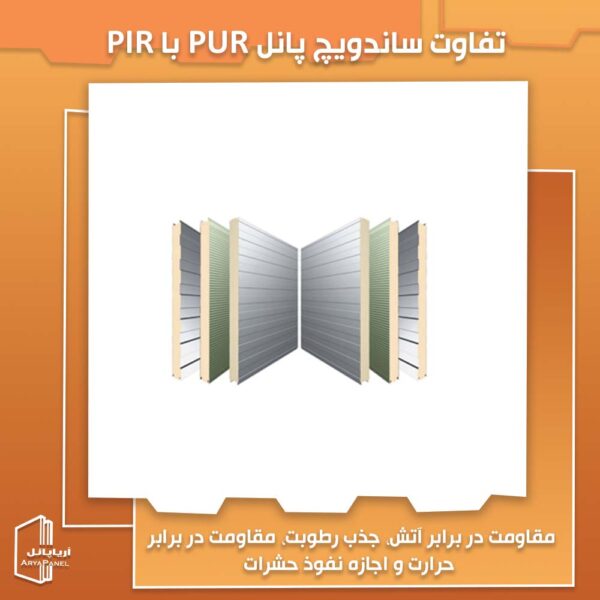 تفاوت پانل های PUR با PIR - مقایسه ویژگی ها